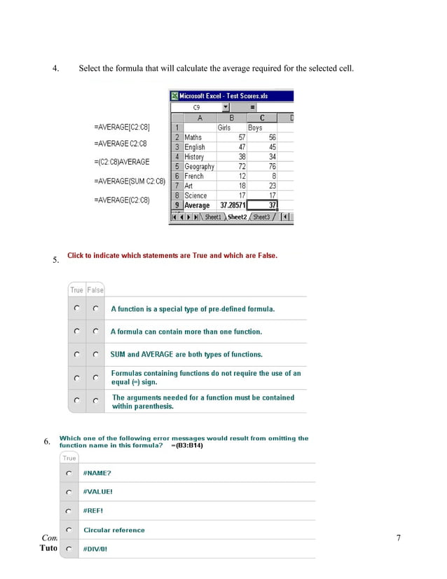 Basic formulas and functions | DOC