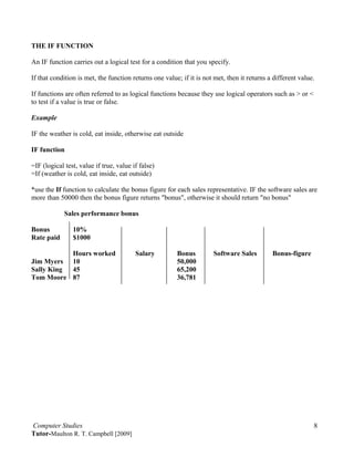 Basic formulas and functions | DOC