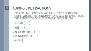 BASIC FRACTION | PPTX