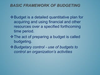 Basic framework of budgeting | PPT