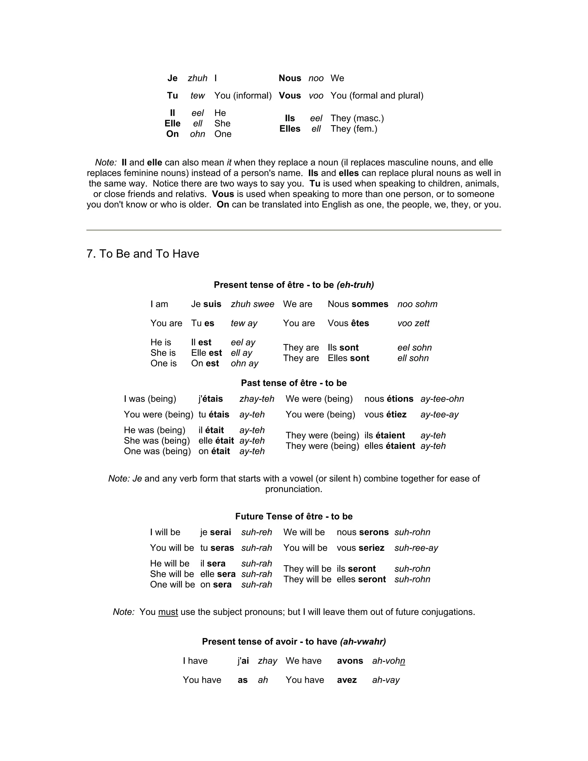 Basic french | PDF
