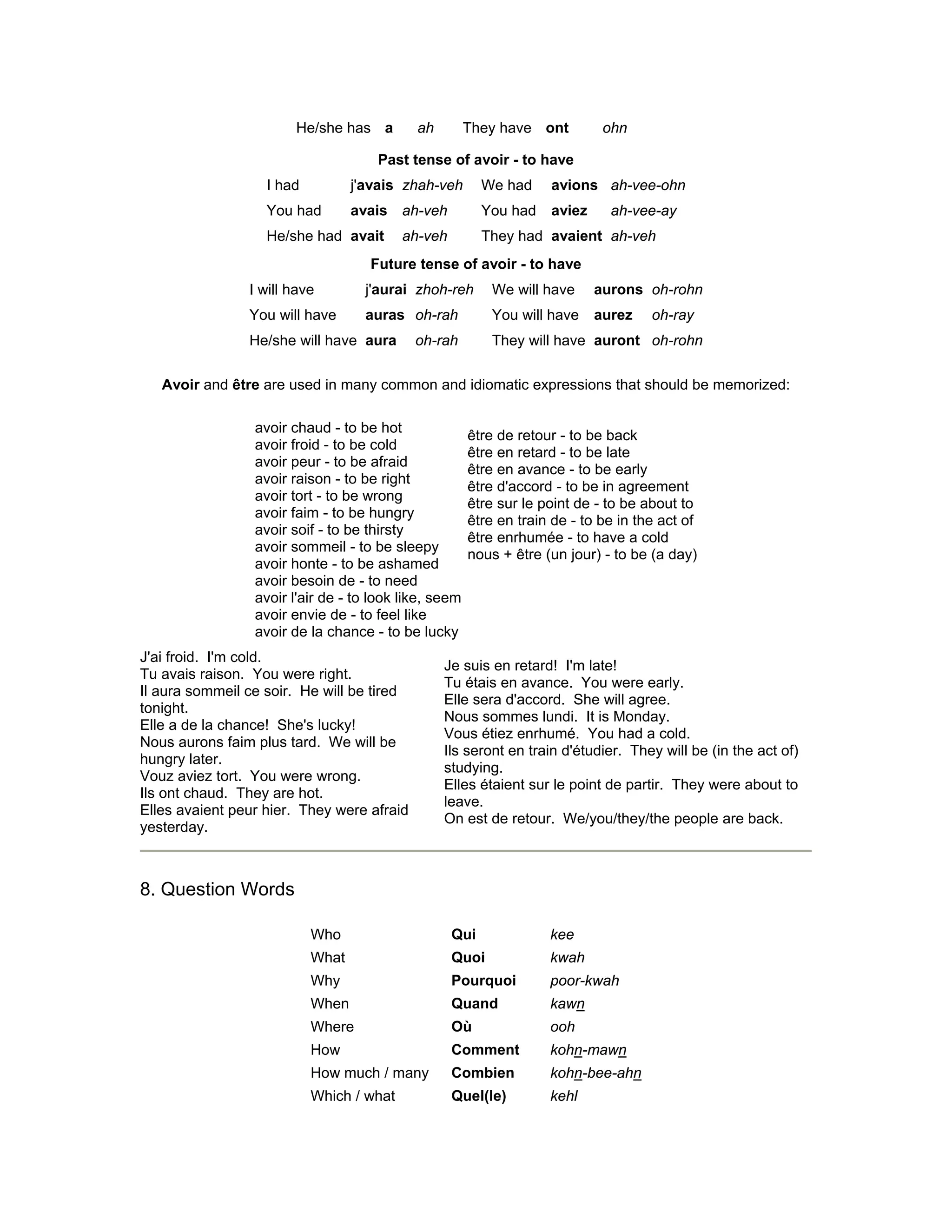 Basic french | PDF