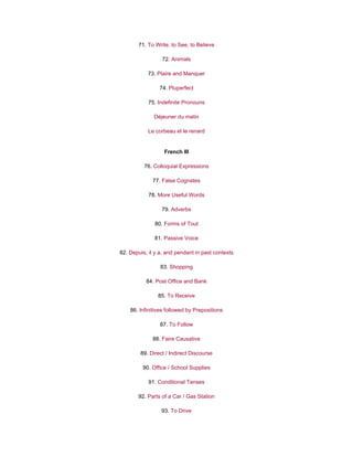 Basic french | PDF