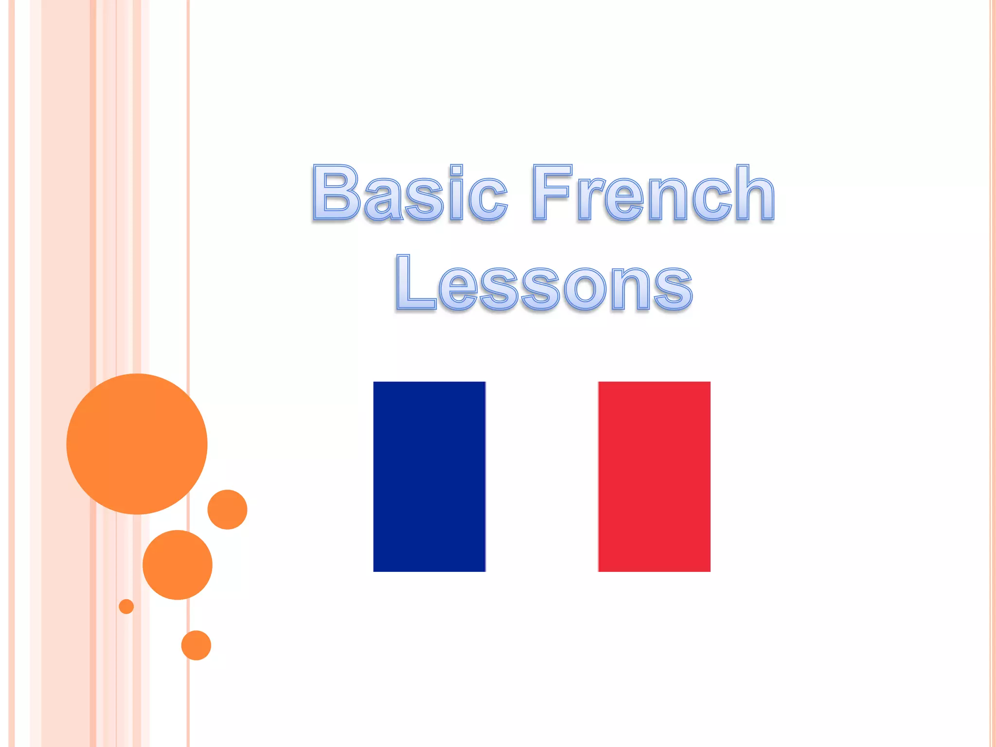 Basic French Lessons | PPTX