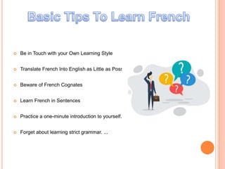 Basic French Lessons | PPTX