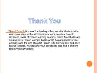 Basic French Lessons | PPTX