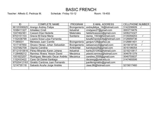 Basic french students | DOCX