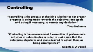 Basic functions of management | PPTX