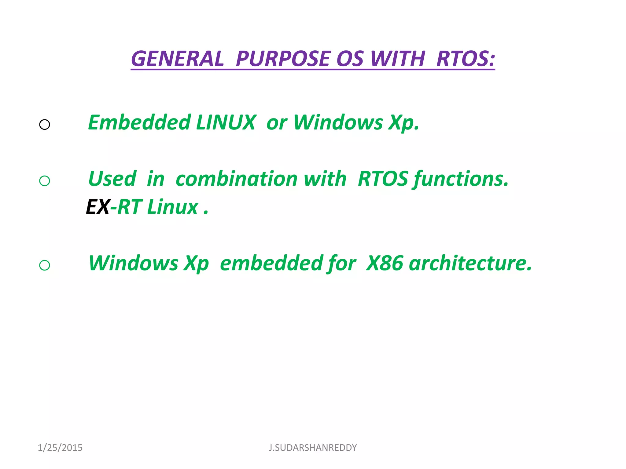 Basic functions & types of RTOS ES | PPT