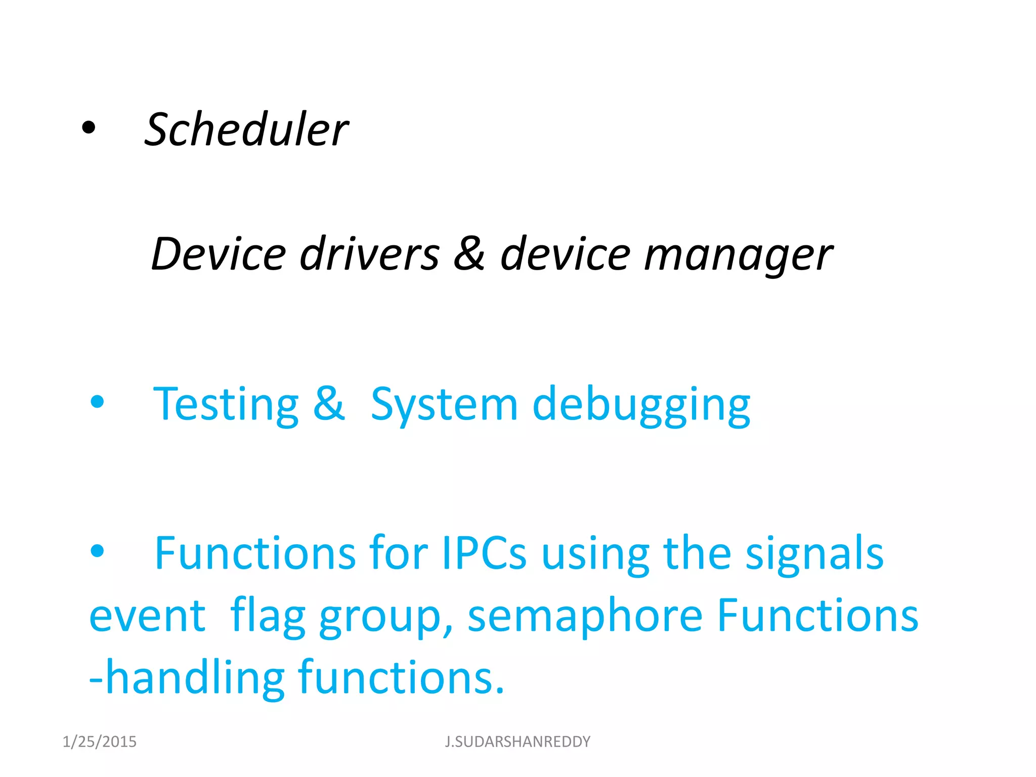 Basic functions & types of RTOS ES | PPT