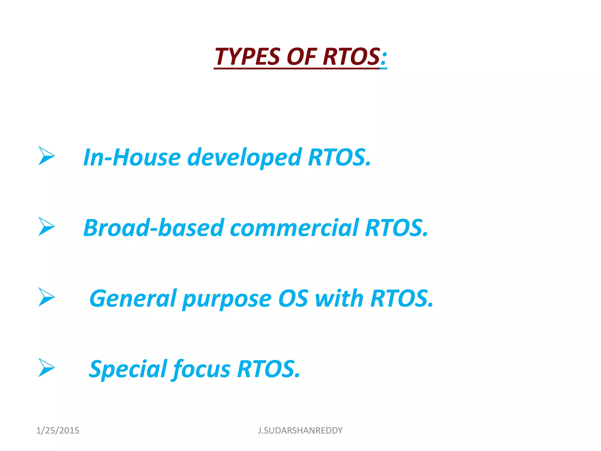 Basic functions & types of RTOS ES | PPT