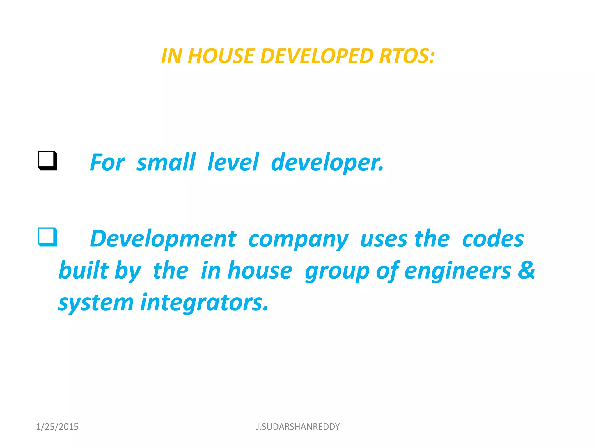 Basic functions & types of RTOS ES | PPT