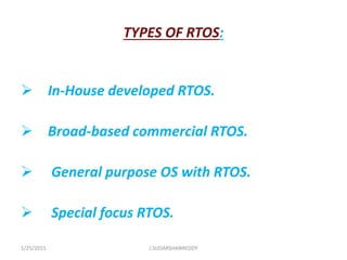 Basic functions & types of RTOS ES | PPT