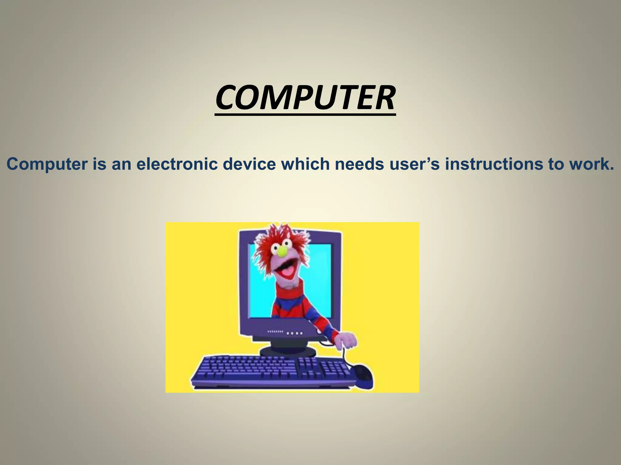 Basic fundamentals of computer | PPTX