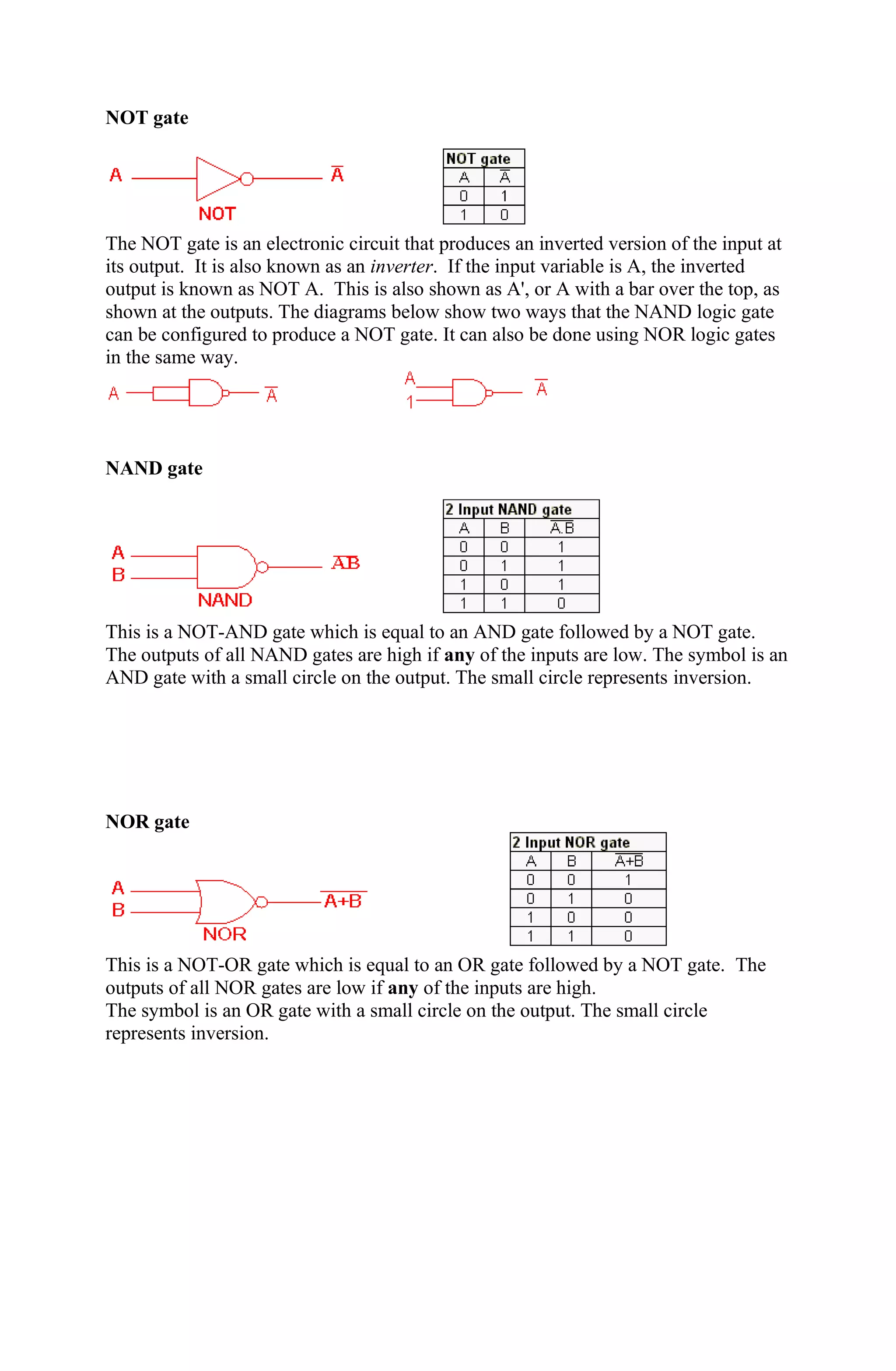 Basic gates and functions | DOCX