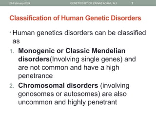 BASIC GENETICS, CLASSIFICATION OF GENETIC DISEASES AND SICKLE CELL ...