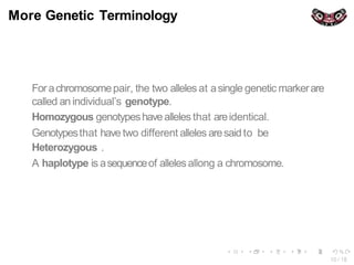 Basic genetics concepts and terminology | PPTX