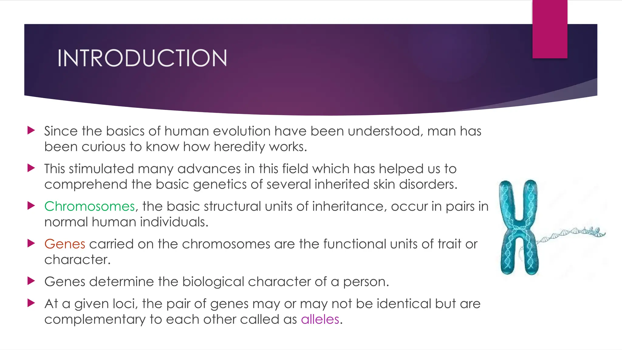 Basic genetics for dermatologists and skin diseases | PPTX