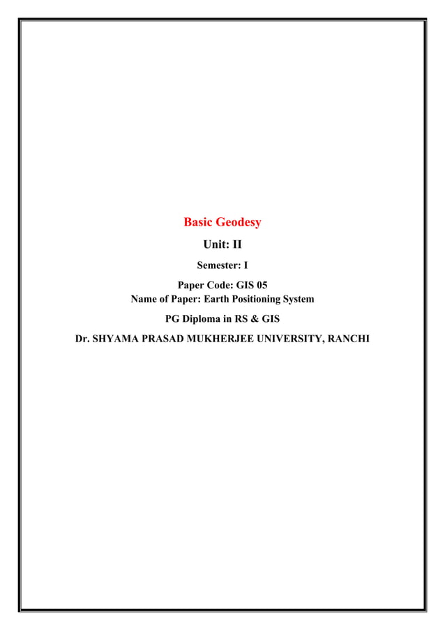 Basic Geodesy.pdf | Geography | Science