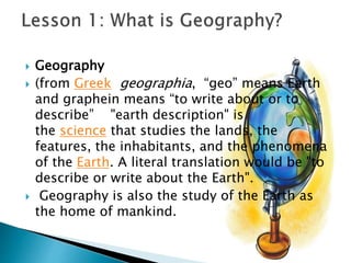 Basic geography | PPTX
