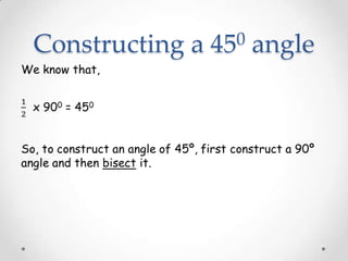Basic geometrical constructions | PPTX