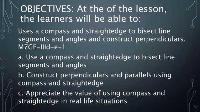 Basic Geometric Constructions- MATHEMATICS 7.pptx | Physics | Science