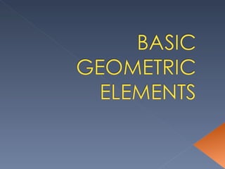 Basic geometric elements | PPT