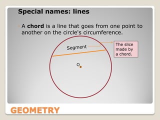 Basic geometric elements 1º circunference | PPT
