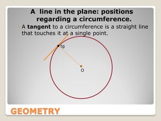 Basic geometric elements 1º circunference | PPT