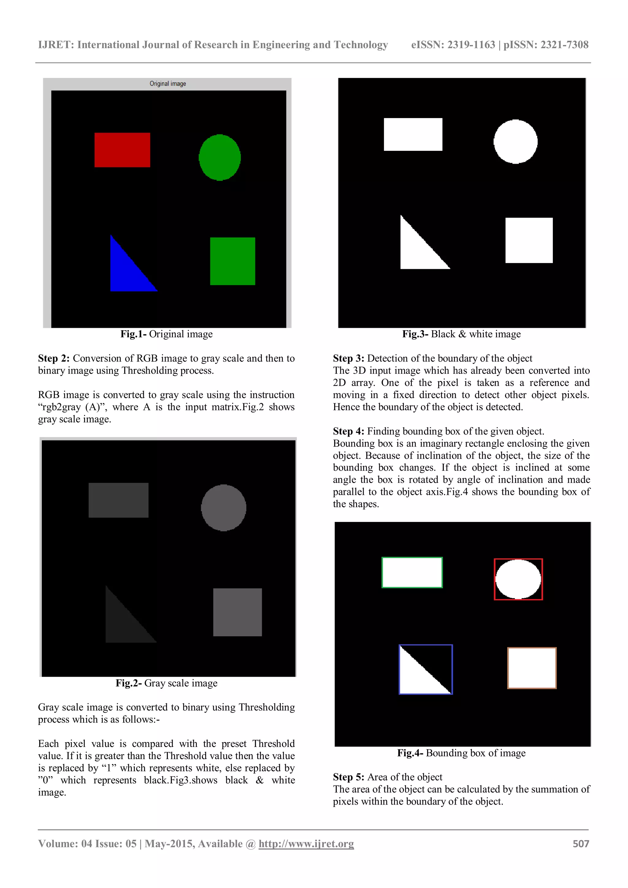 Basic Geometric Shape And Primary Colour Detection Using Image Processing On Matlab Pdf