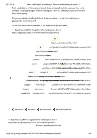 Basic glossary of web design terms for non designers (part 2) | PDF ...