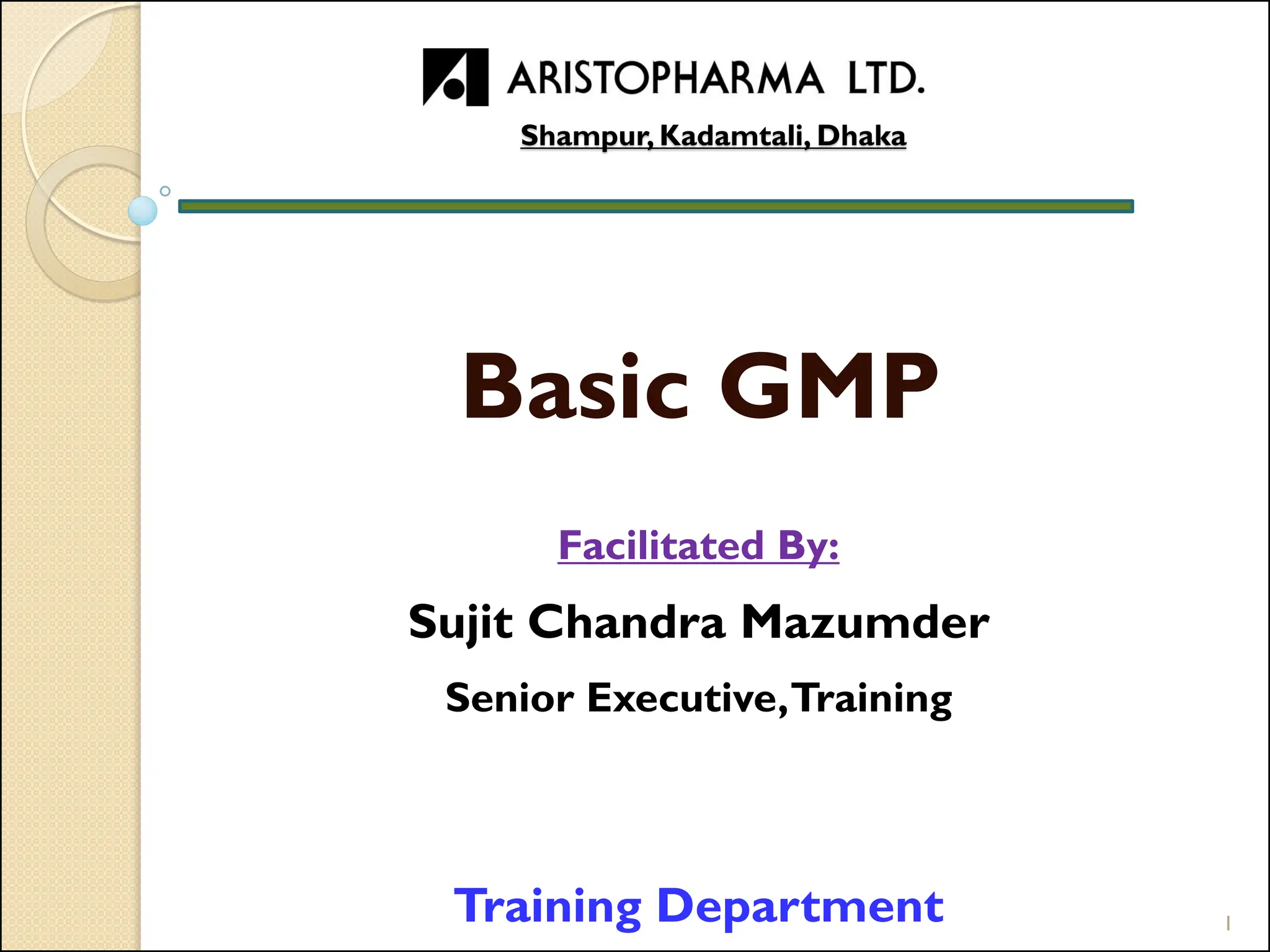 Basic GMP - Training good manufacturing procedure | PDF