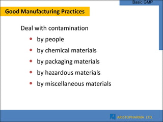 Basic GMP - Training good manufacturing procedure | PDF