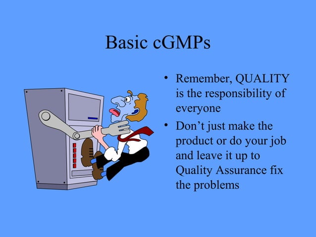 Basics of FDA GMP Training | PPT