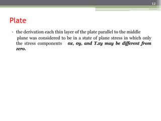 Basic governing equations for plate(en no 19565001) | PPT