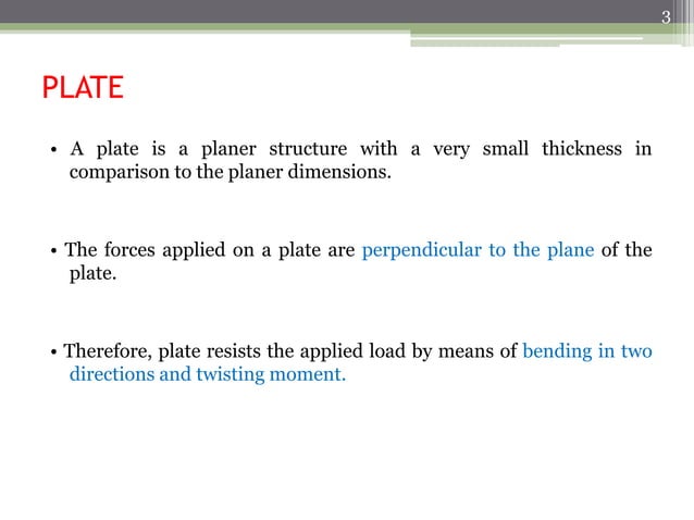 Basic governing equations for plate(en no 19565001) | PPT