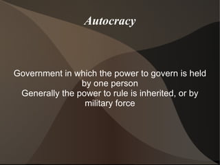 basic types of government | PPT