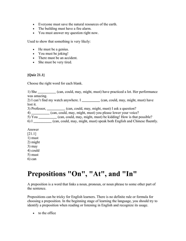 Basic gramar in english | DOC