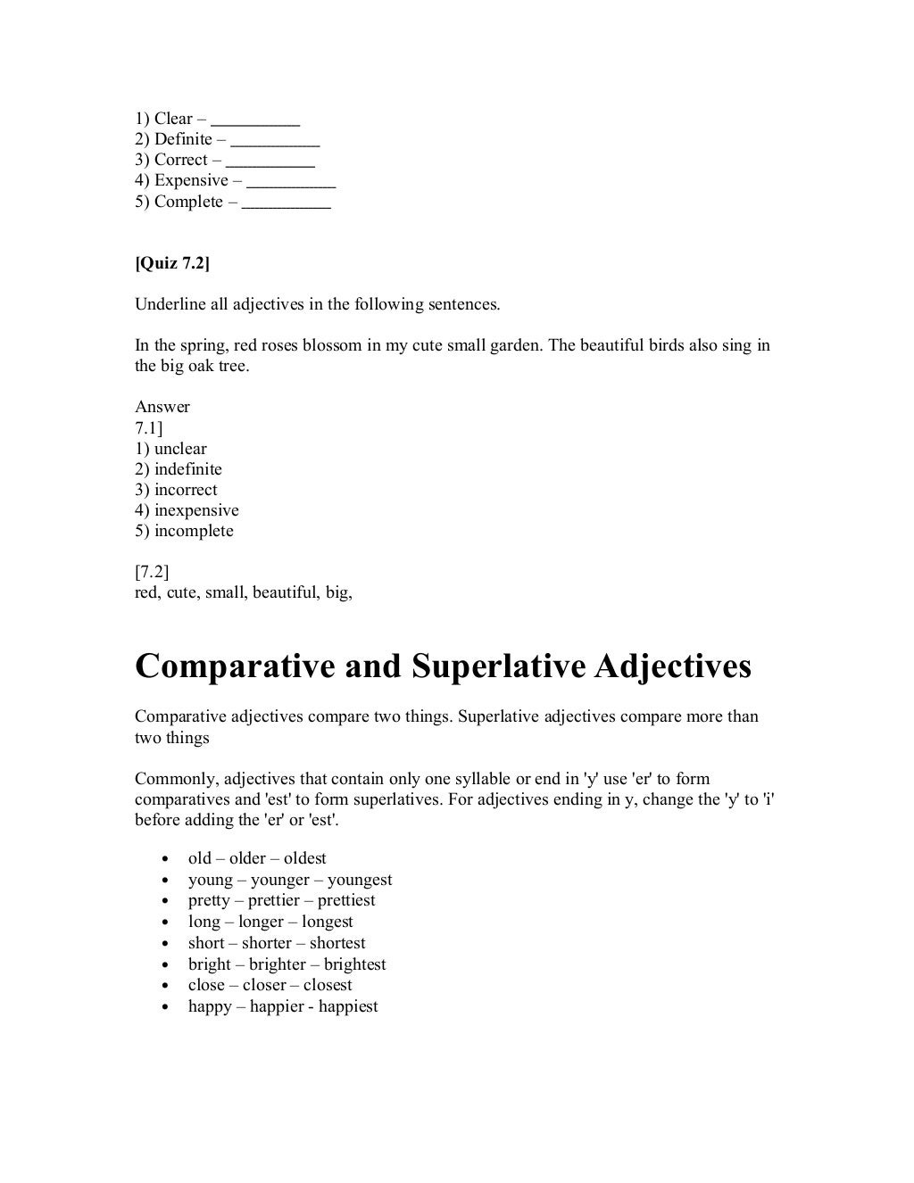 Basic gramar in english