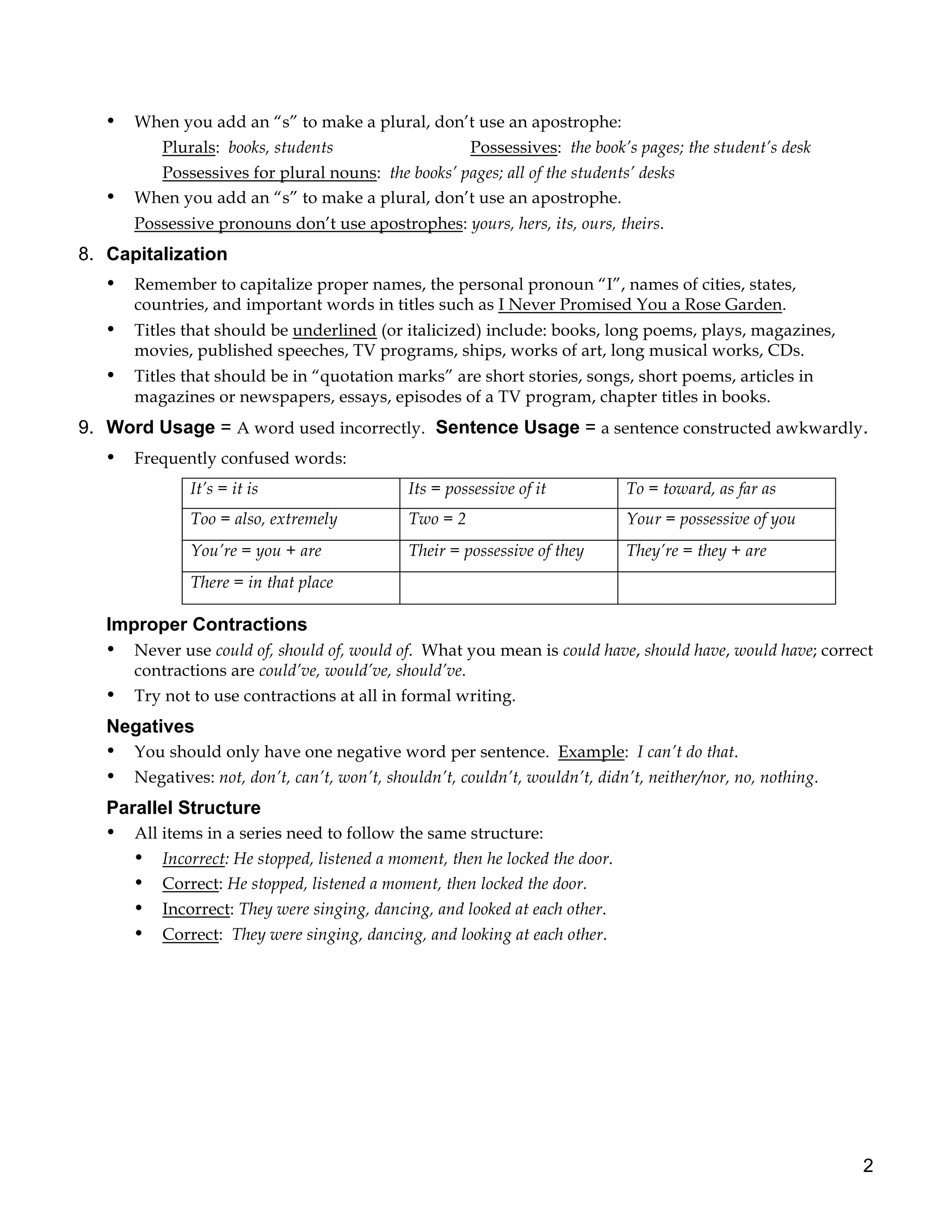 Basic grammar rules | PDF