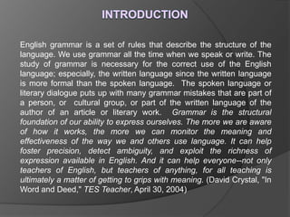 Basic English Grammar Rules | PPTX