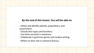 Comprehensive Guide to Adverbs, Prepositions, and Conjunctions in ...