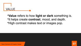 BASIC GRAPHIC PRINCIPLES - Elements of Art | PPTX