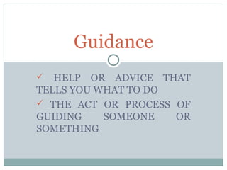 Basic guidance techniques for teachers | PPT