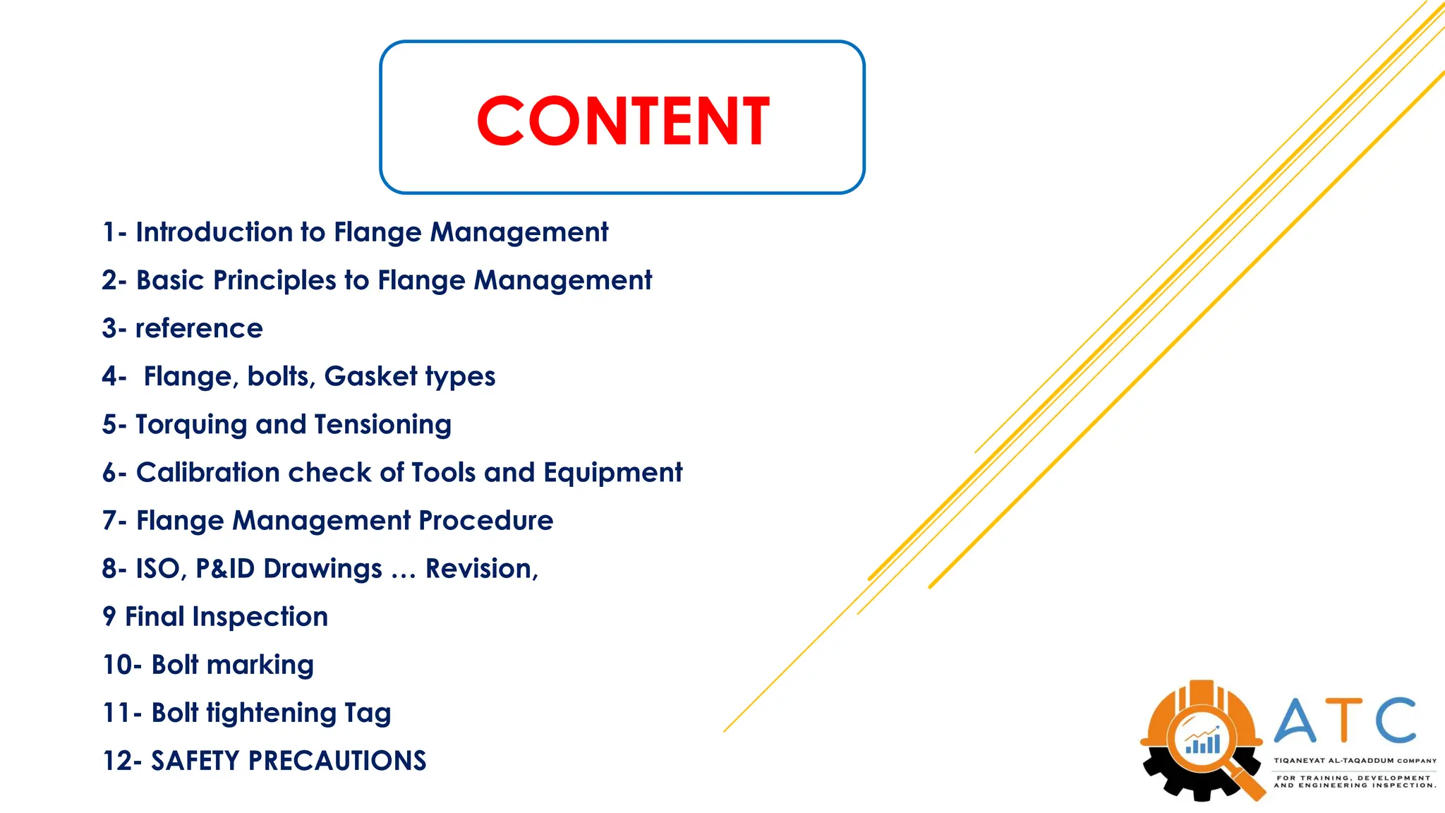 Basic Guideline for Flange Management & Inspection Requirement - ATC ...