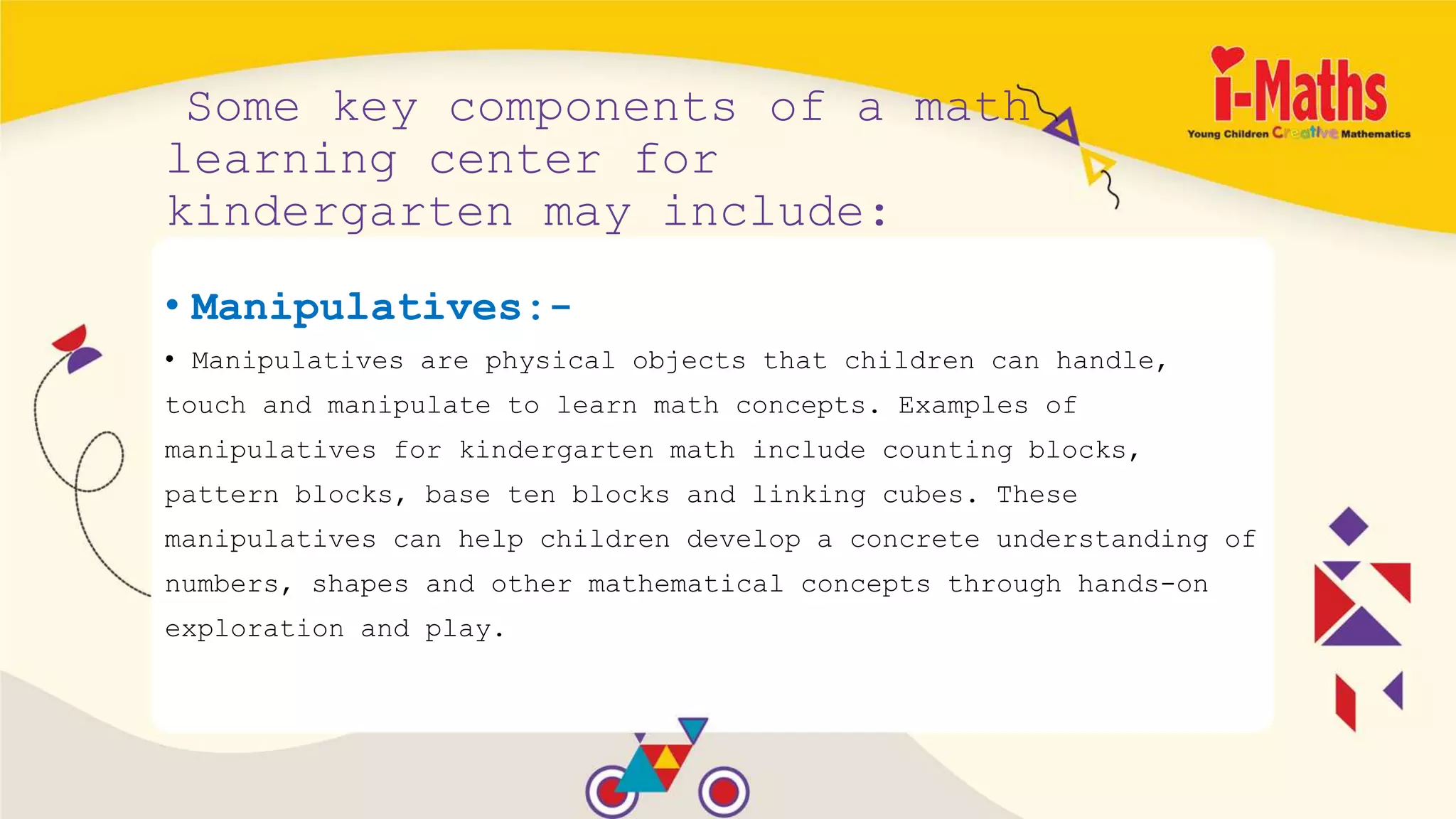 Basic Guide of -Kindergarten math program | PPT