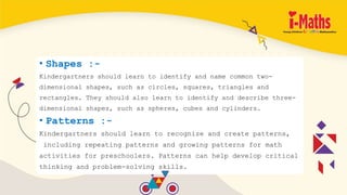 Basic Guide of -Kindergarten math program | PPT