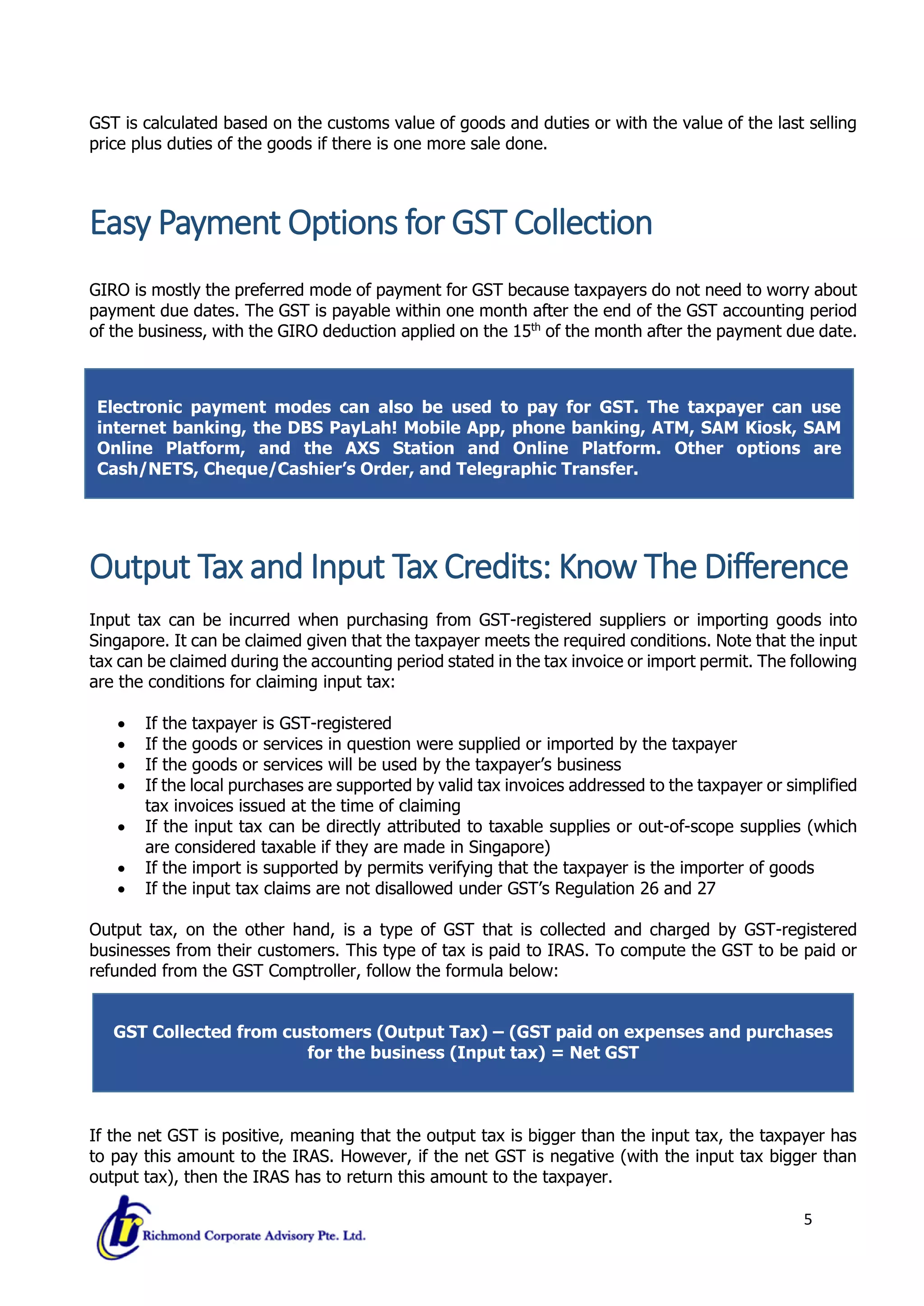 Basic Guide To Singapore GST | PDF