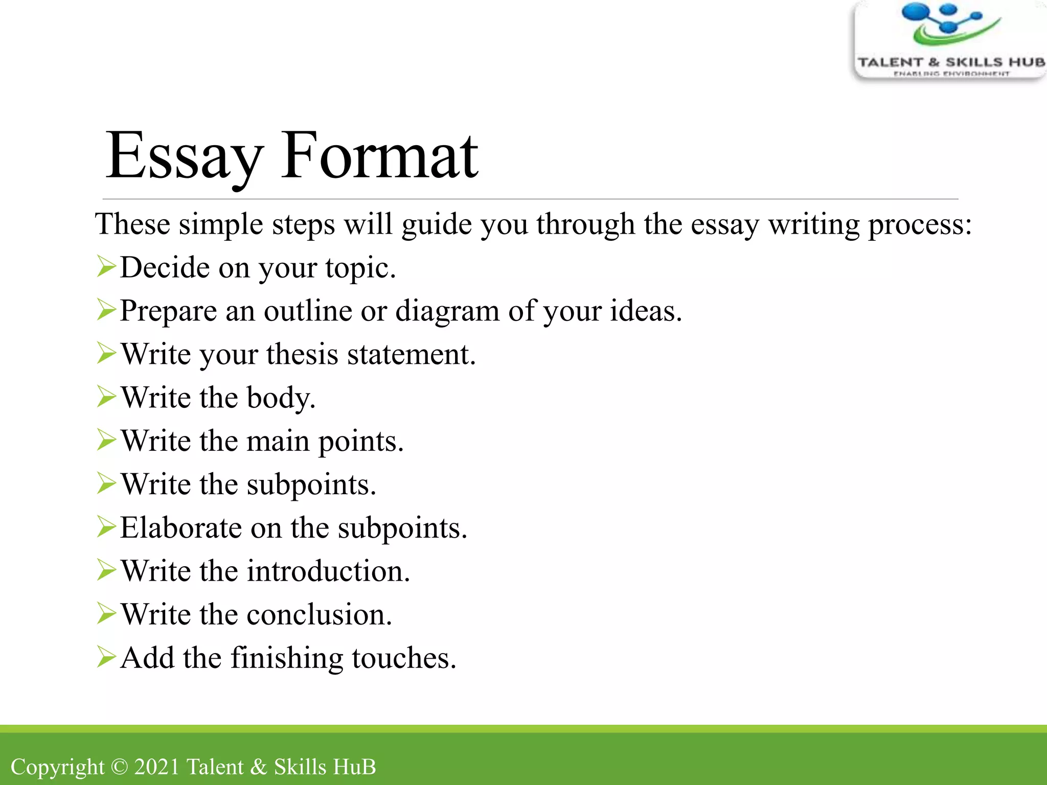 Basic Guide to Writing an Essay | PPT | Education
