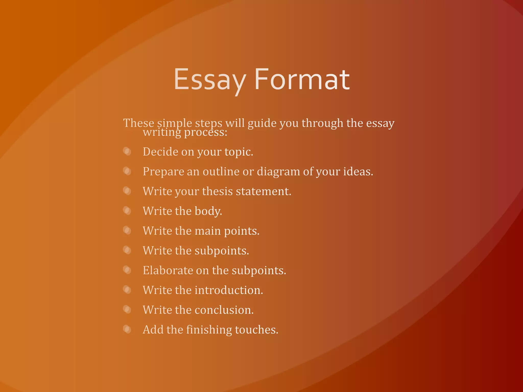 Basic guide to writing an essay | PPTX